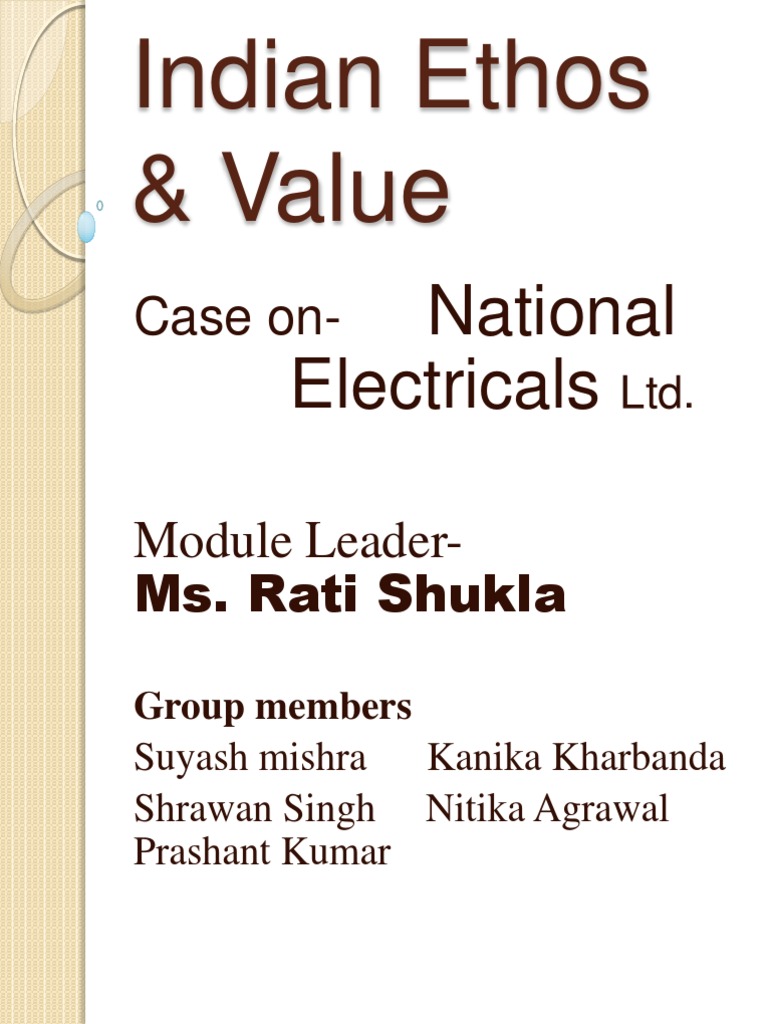 Indian Ethos & Value: Case On | PDF | Career & Growth