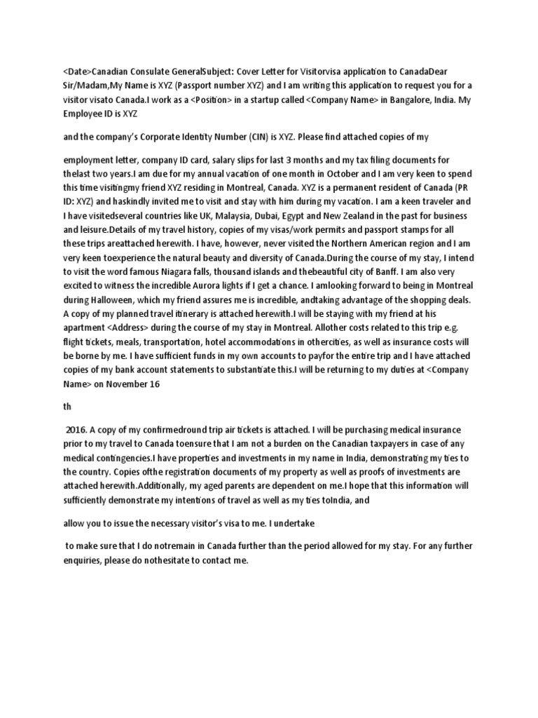 Cover Letter Sample | PDF | Travel Visa | International Law