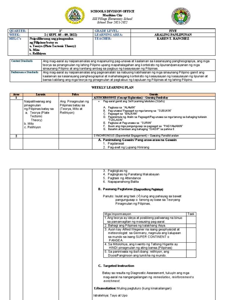AP - WLP - Q1W2 | PDF