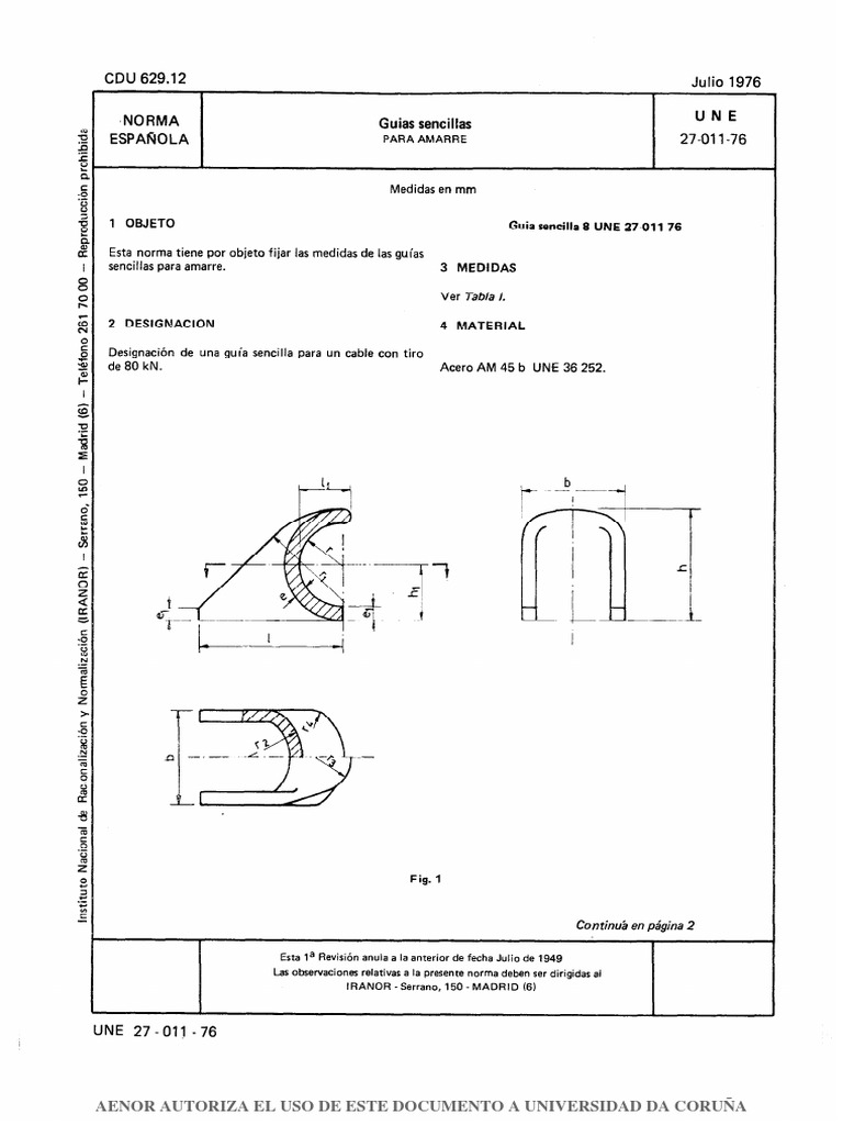 Une 27011 1976 | PDF