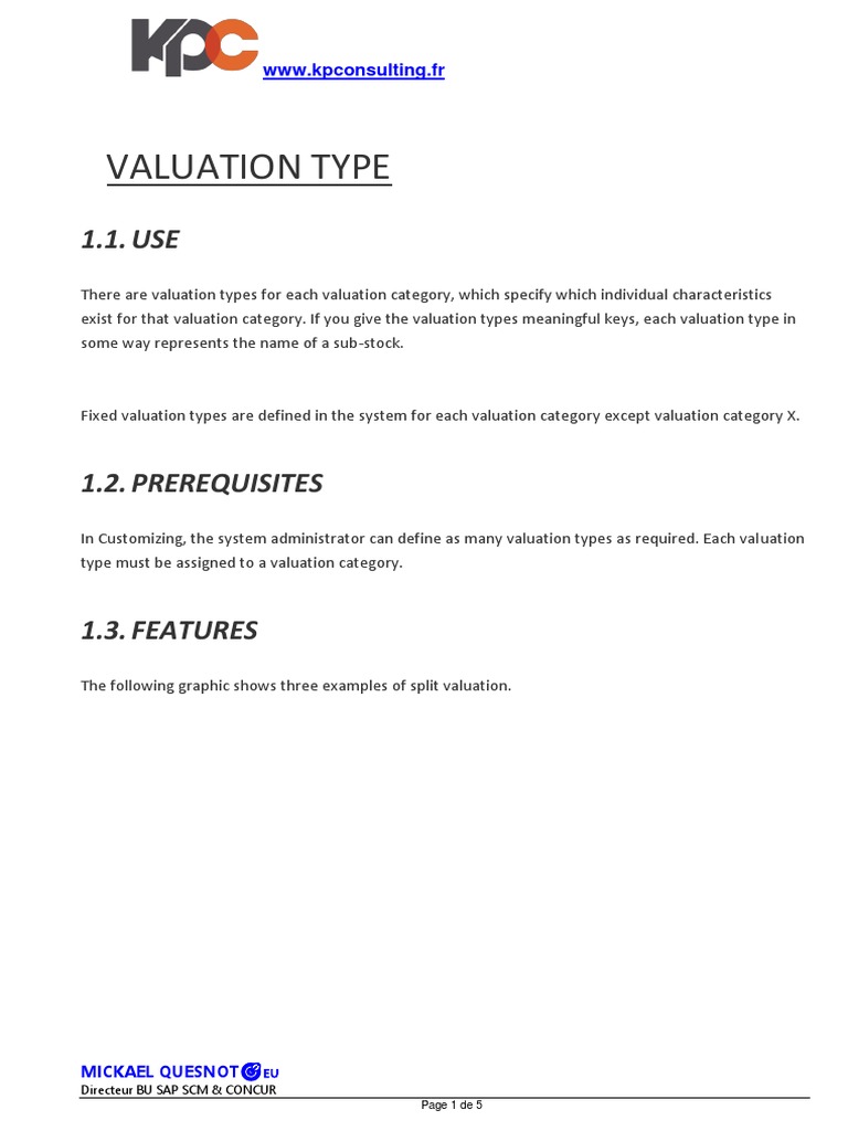 Valuation Types in SAP | PDF | Computers