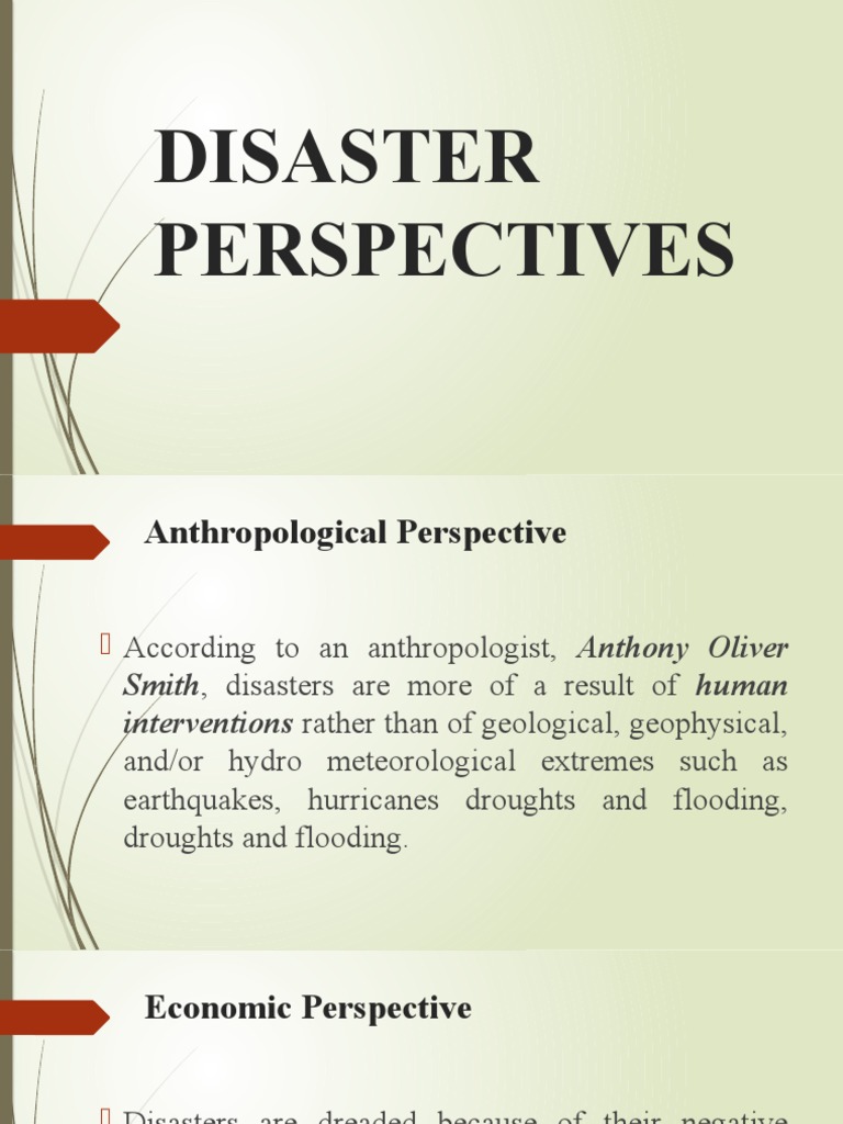 DISASTER PERSPECTIVES | PDF