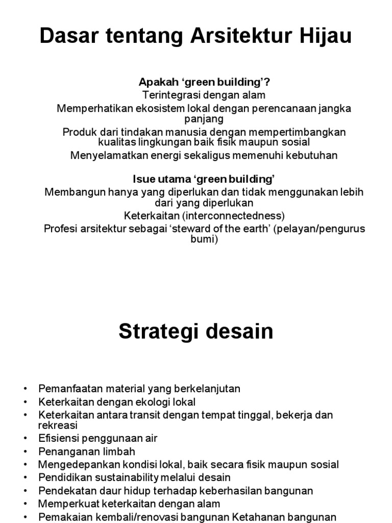Arsitektur Hijau | PDF