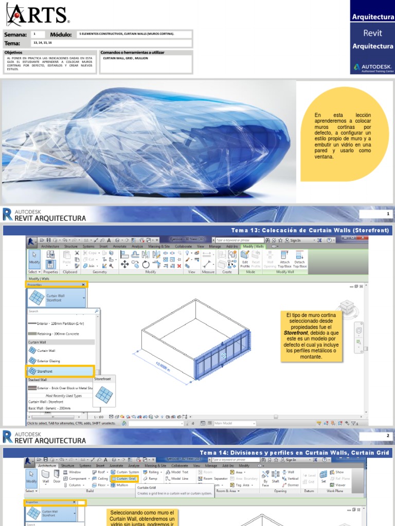 Modulo 5 Tema 13-14-15 16 Elementos Constructivos Curtain Walls Muros Cortina 1 | PDF