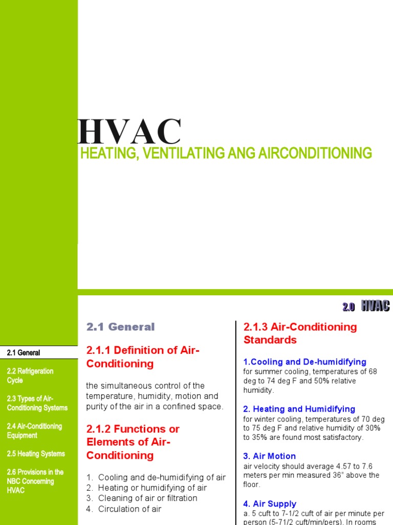 3 Hvac | PDF | Air Conditioning | Thermostat