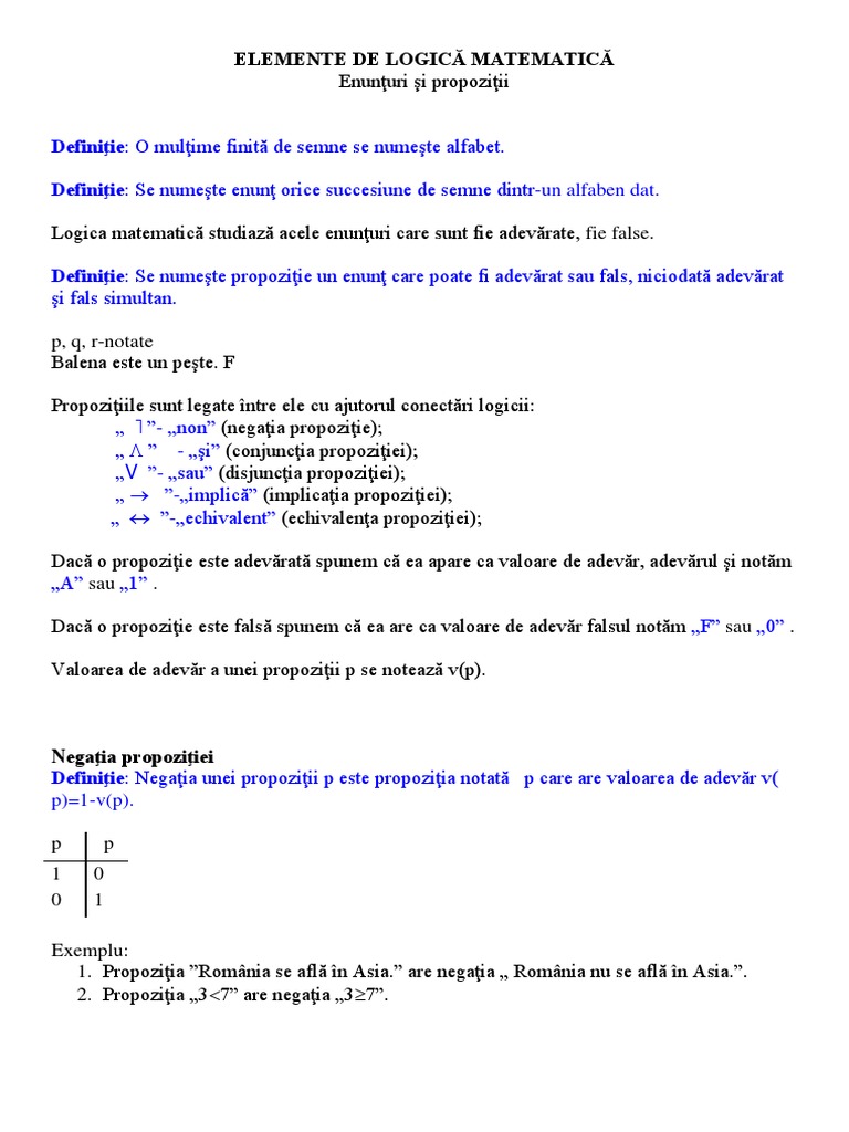 Elemente de Logica Matematica | PDF