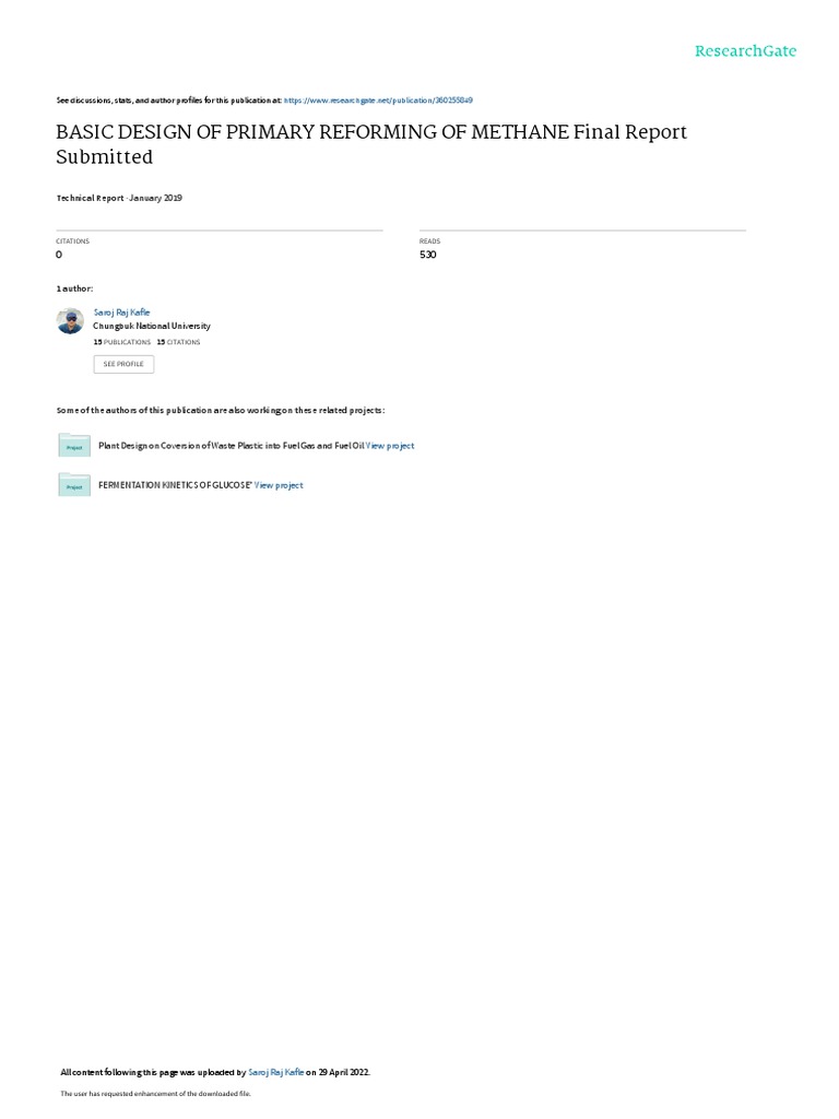 Design of a Bottom-Fired Primary Reformer for the Production of ...