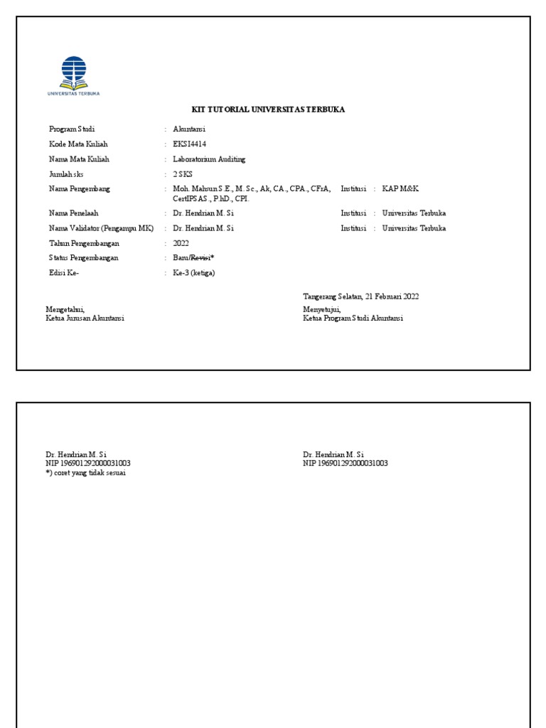 RAT Dan SAT TUTORIAL LAB AUDIT | PDF