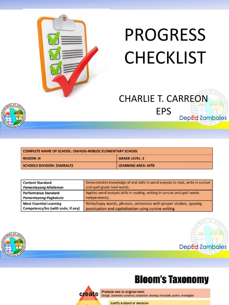 Progress Checklist | PDF