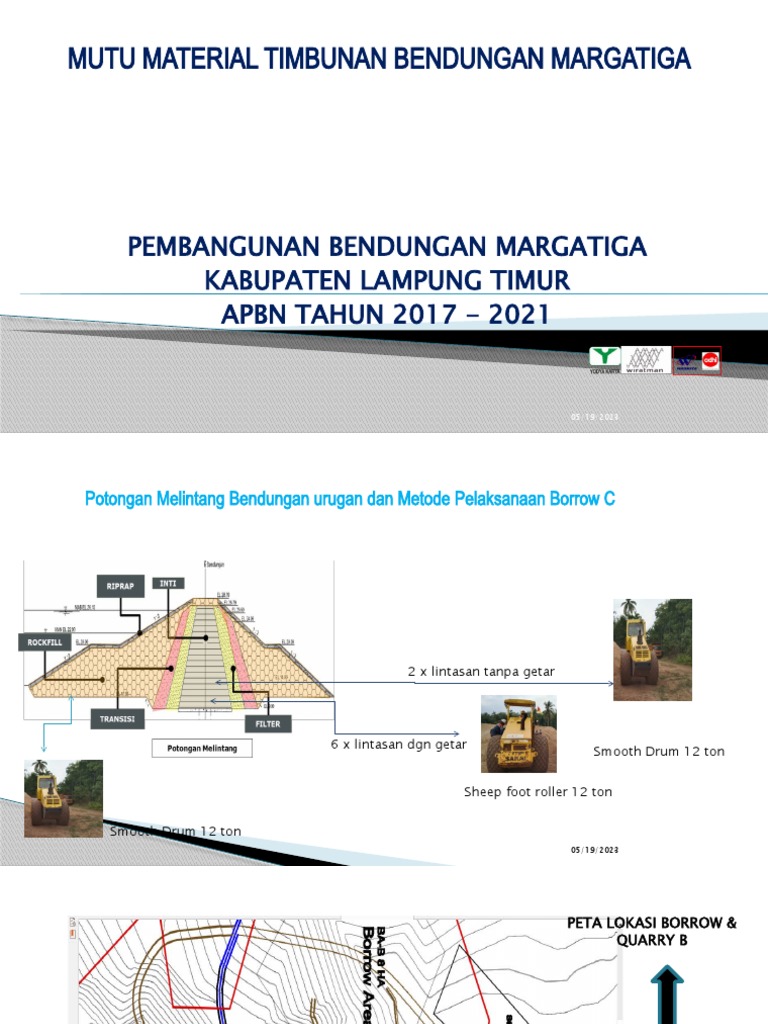Mutu Material Timbunan Bendungan Margatiga | PDF