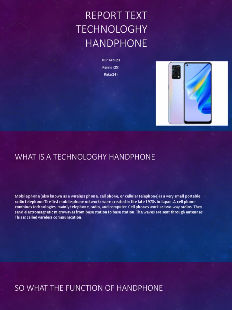 Report Text About Handphone | PDF