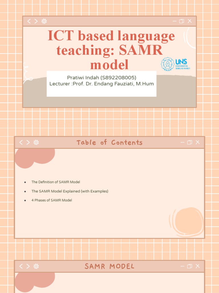 Samr Model In Ict Models Pdf Educational Technology Behavior