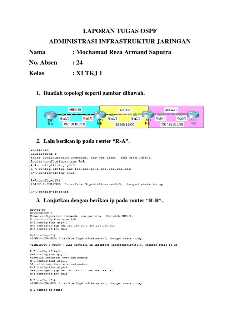 Tugas Laporan Ospf | PDF