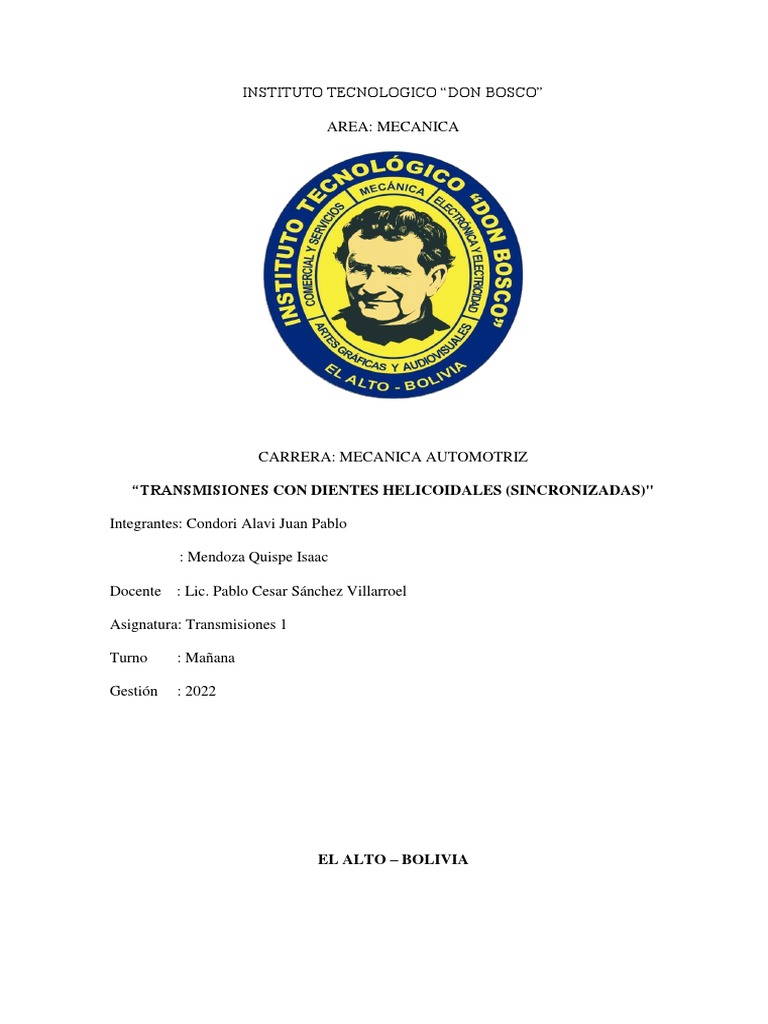Transmisiones Helicoidales en Mecánica | PDF | Engranaje | Física ...