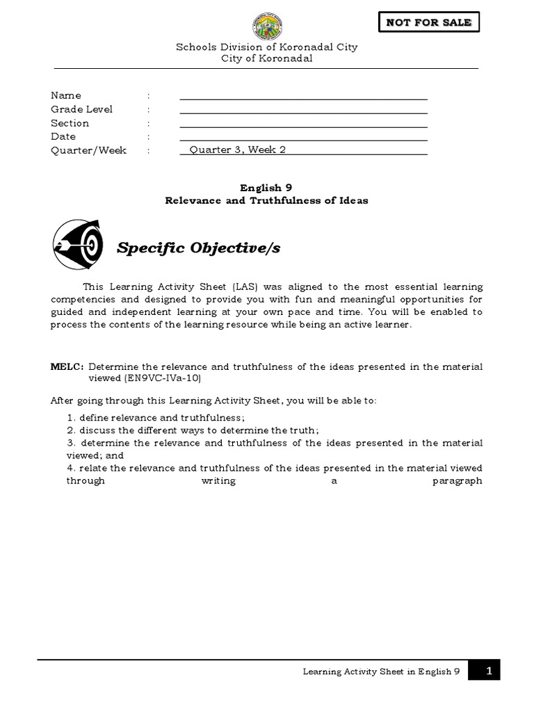 English-9 Q3 W2 | PDF | Argument | Fallacy