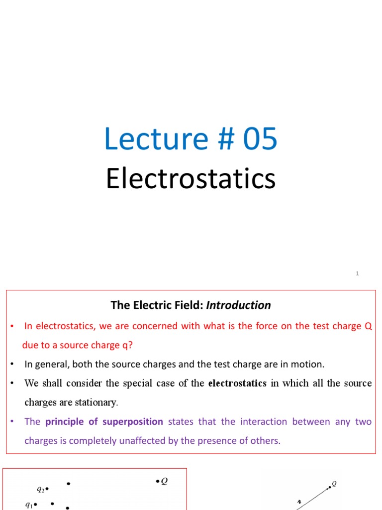 Electrostats Basics | PDF | Electric Field | Sphere