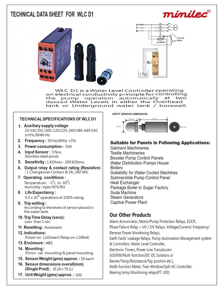 WLC D1 Water Level Controller Overview | PDF