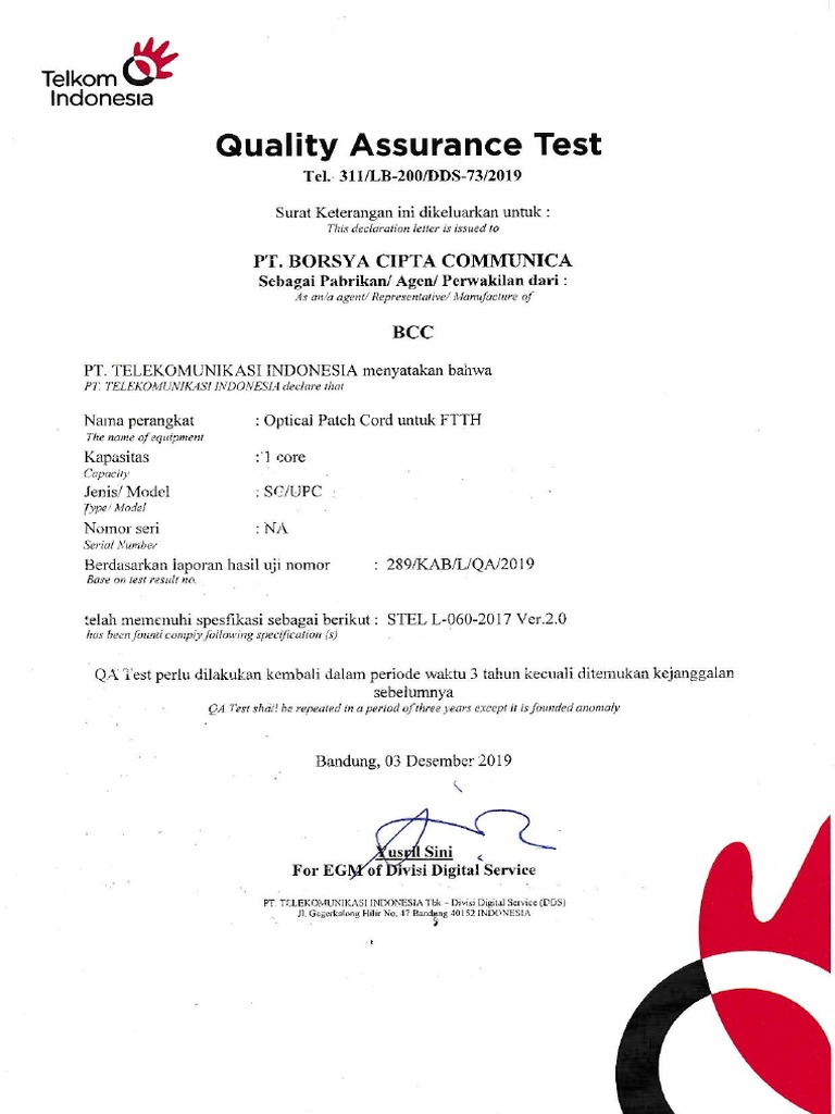 QA Patchcord & ODP Solid 8 | PDF