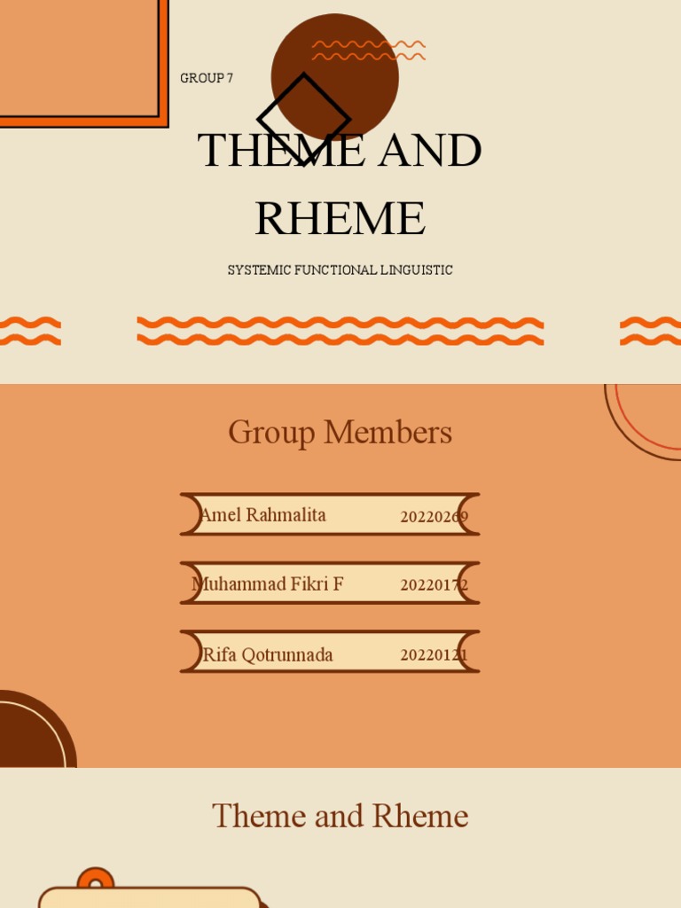 Group 7 Theme and Rheme | PDF