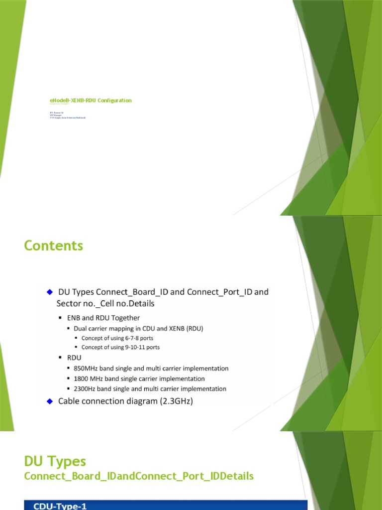ENodeB XENB RDU Configuration | PDF