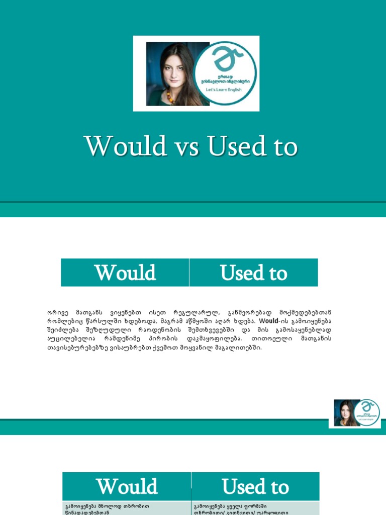 Would Vs Used | PDF