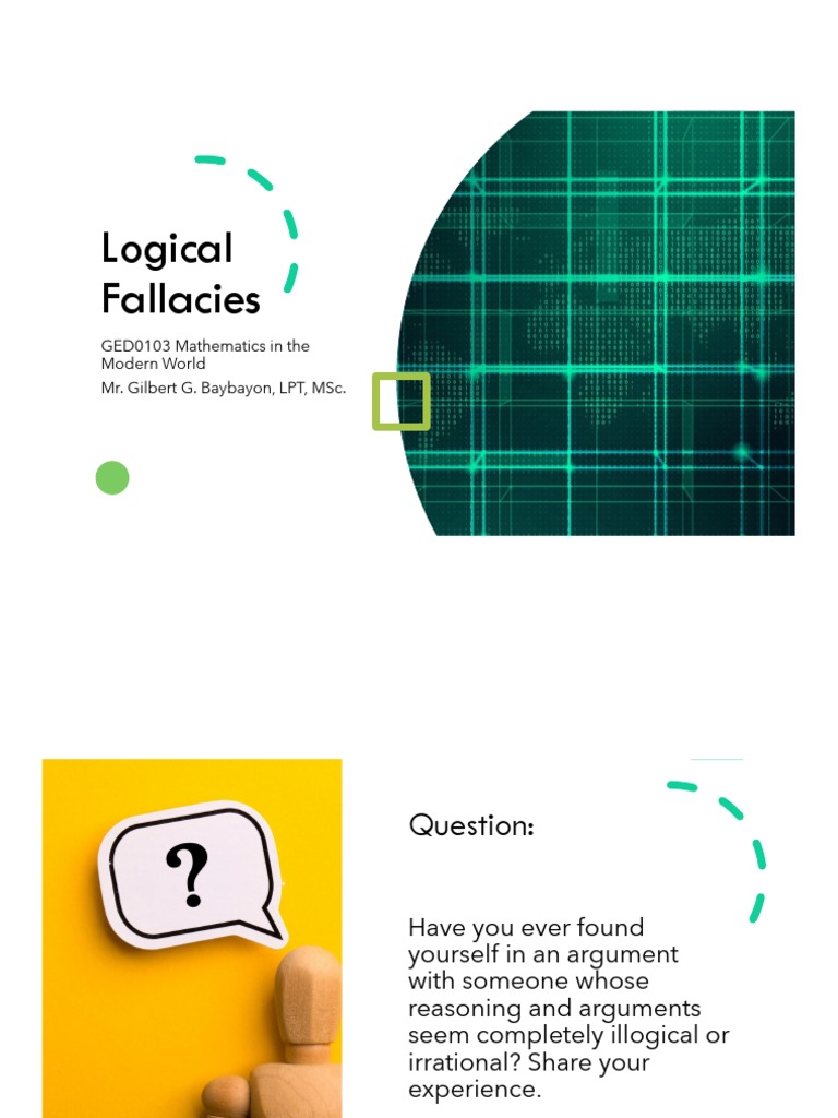 GED0103 Module 3.3 Logical Fallacies | PDF | Self-Improvement | Science ...