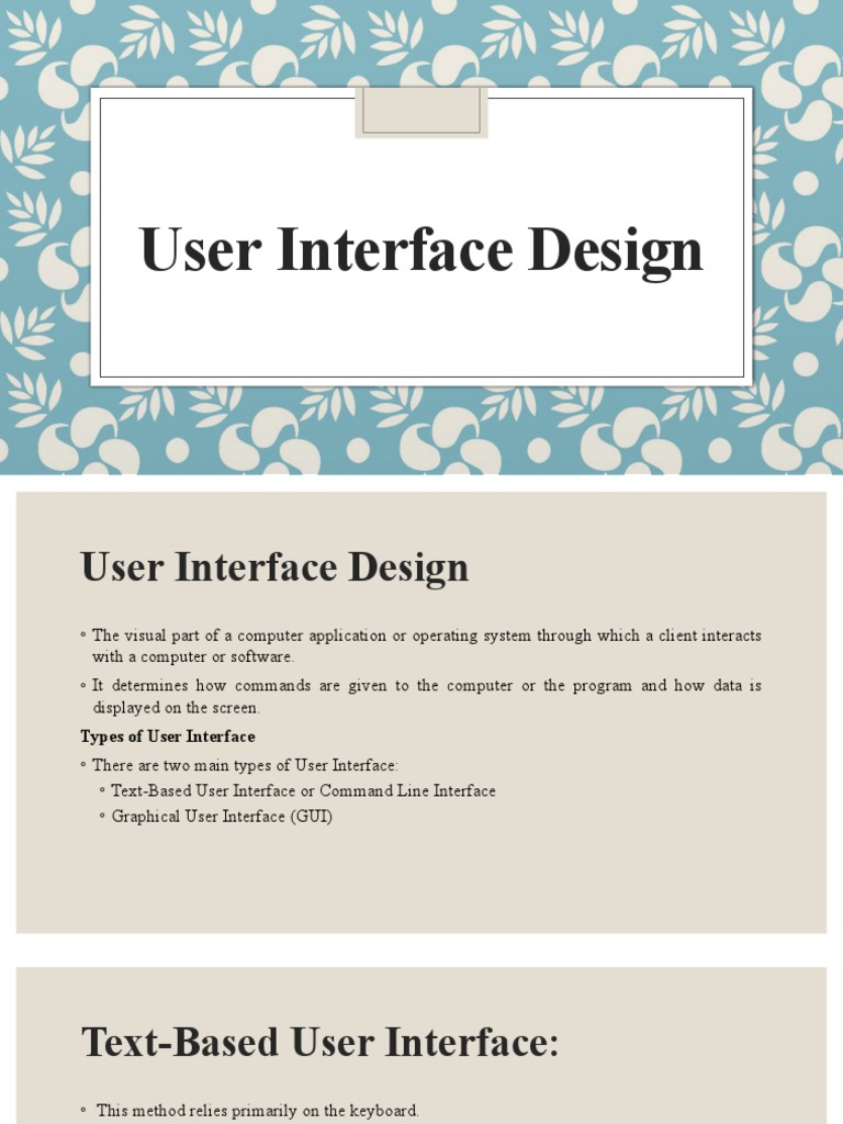 User Interface Design | PDF | Graphical User Interfaces | Icon (Computing)