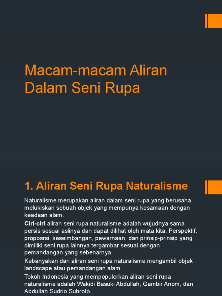 Macam-Macam Aliran Dalam Seni Rupa | PDF Macam-Macam Aliran Dalam Seni Rupa | PDF