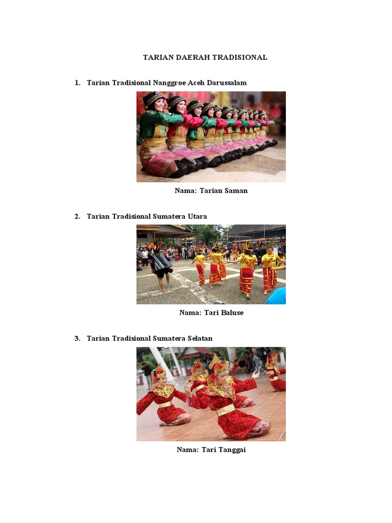 Tarian Daerah Tradisional Gambar | PDF