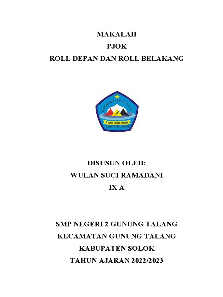 Makalah Roll Depan Dan Roll Belakang | PDF