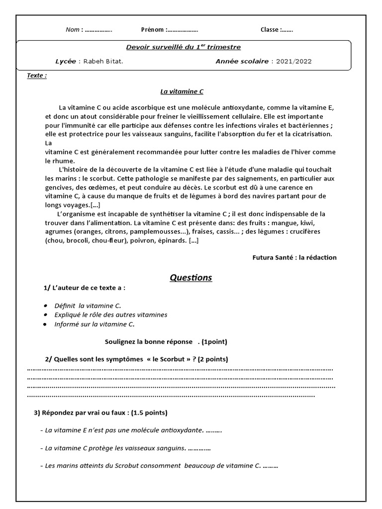 Devoir 1as | PDF