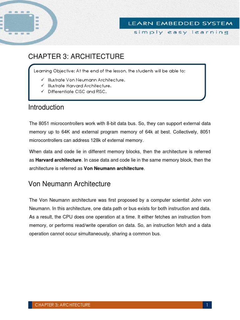 Chapter 3 - Embedded System Architecture | PDF