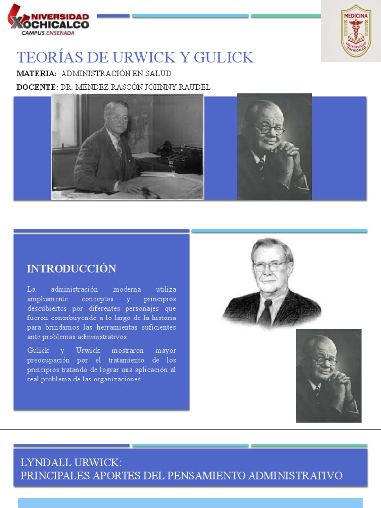 Aportes de Urwick y Gulick en Administración | PDF | Crecimiento ...