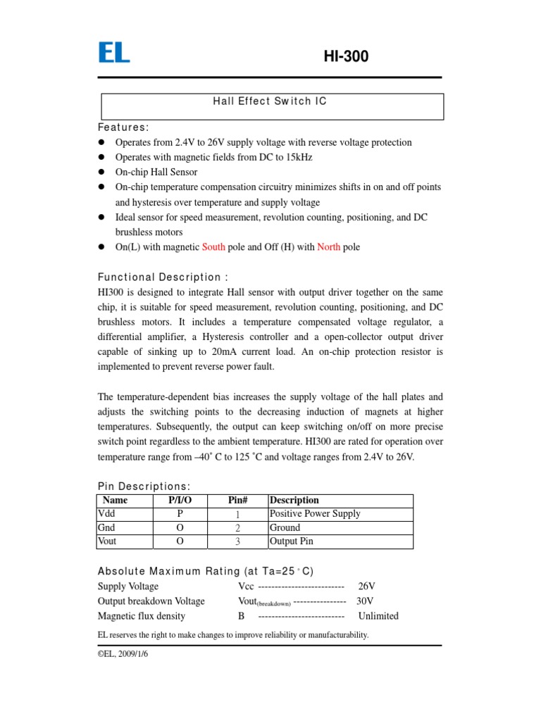 Hi300 Speed Sensor | PDF | Computer Engineering | Electromagnetism