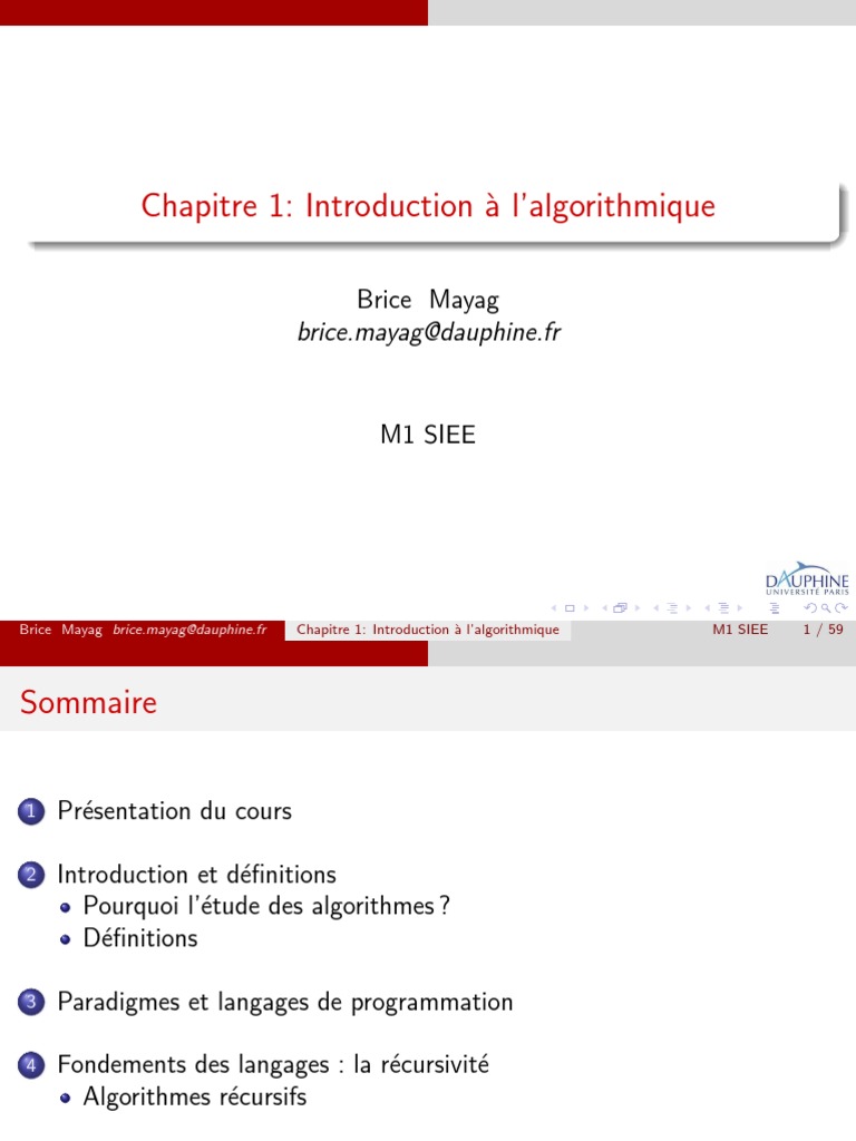 Introduction à l'algorithmique | PDF | Programmation informatique ...