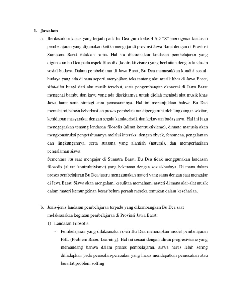 Jawaban THe Pemb. Terpadu | PDF