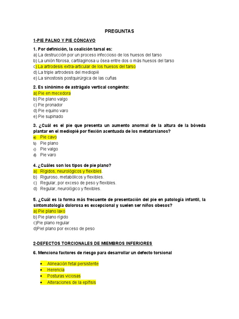 PREGUNTAS Curso de Traumatologia | PDF | Salud y bienestar | Ciencia y matemáticas