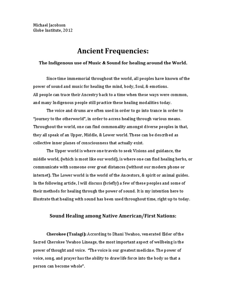 Indigenous Sound Healing | PDF