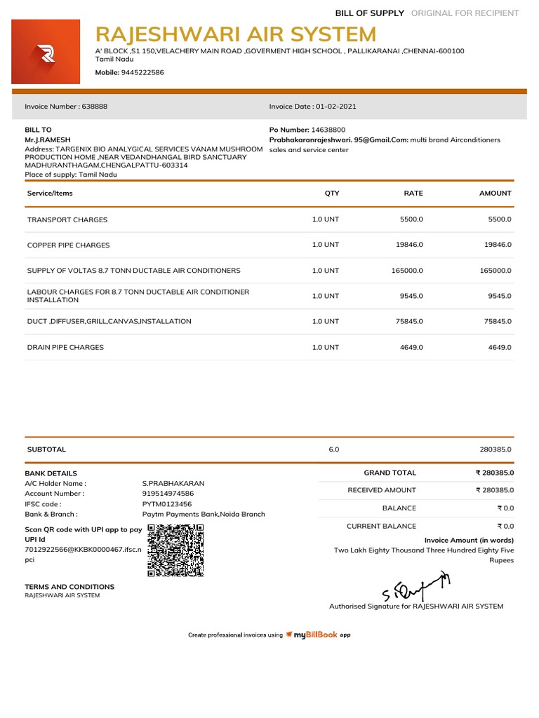 Sales Invoice Mr.J.rameSH | PDF