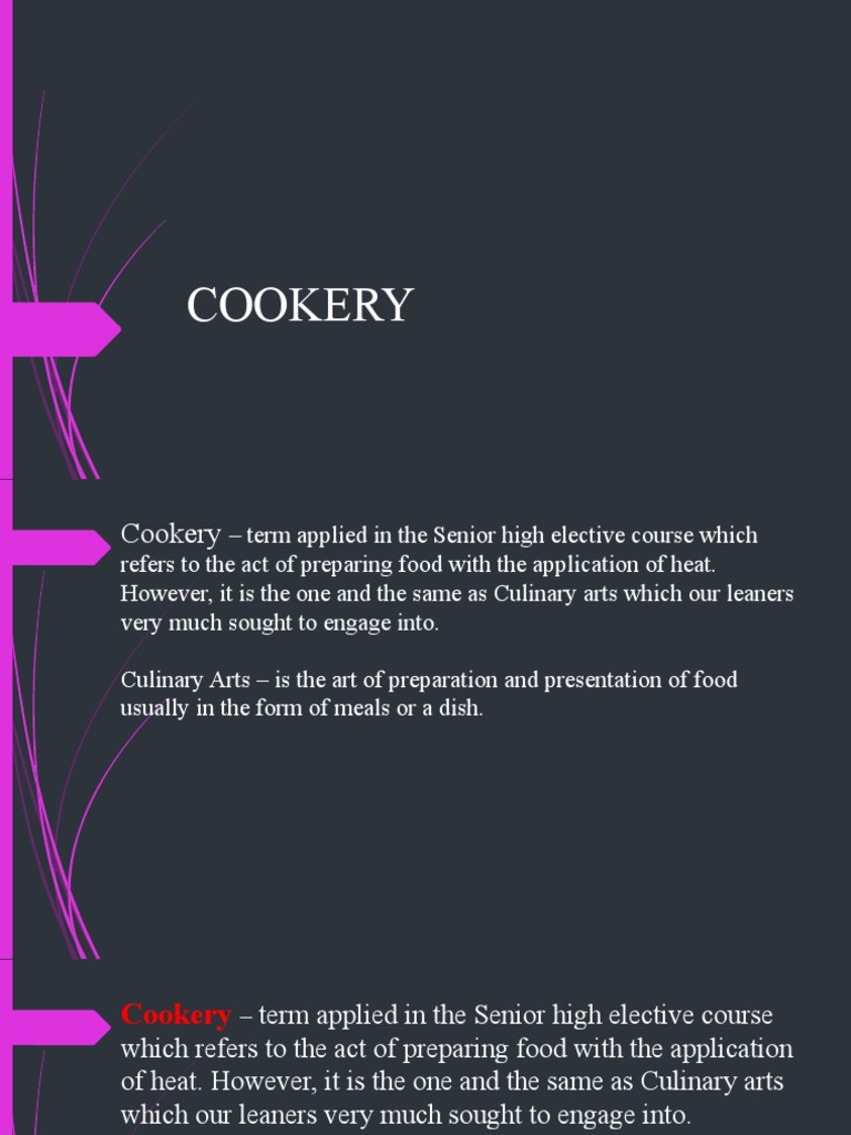 Cookery Intro | PDF