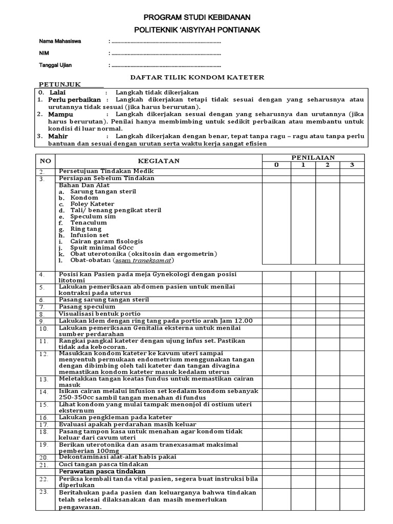 Pemasangan Kondom Kateter | PDF