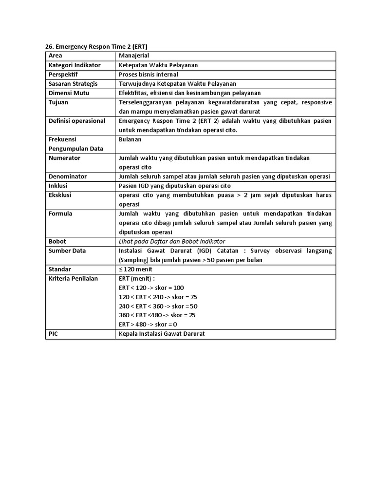 Emergency Respon Time 2 (ERT) | PDF