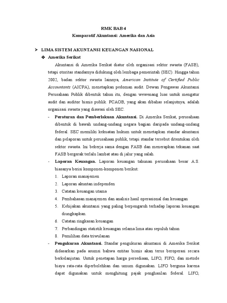 Sistem Akuntansi: AS dan Asia | PDF | Hukum