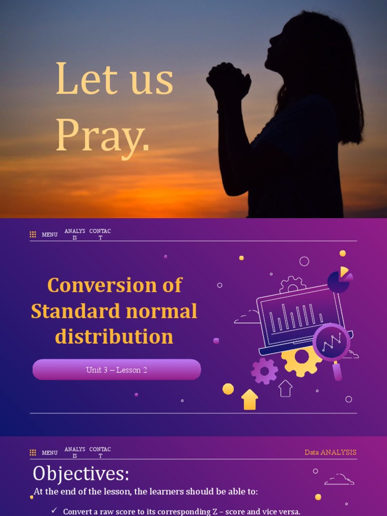 Unit 3 - Lesson 2 - Conversion of Standard Nomal Distribution | PDF ...