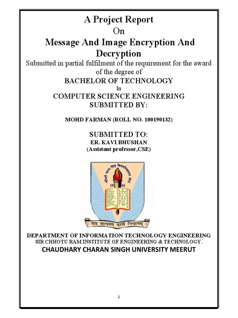 Farman Mini Project Front Page | PDF | Encryption | Information Age