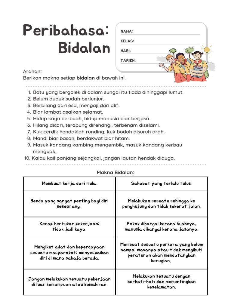 Worksheet - Bidalan | PDF