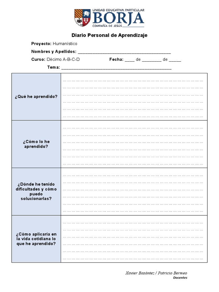 Diario Personal de Aprendizaje | PDF | Arte