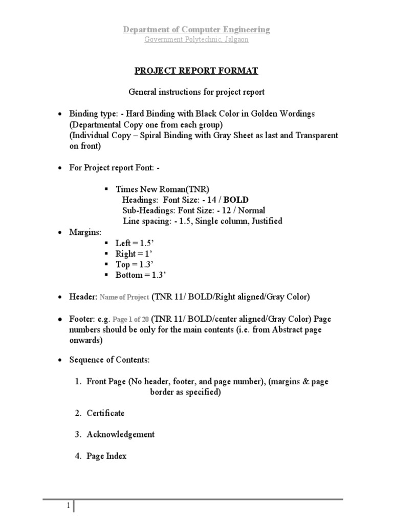 Project Report Guidelines | PDF