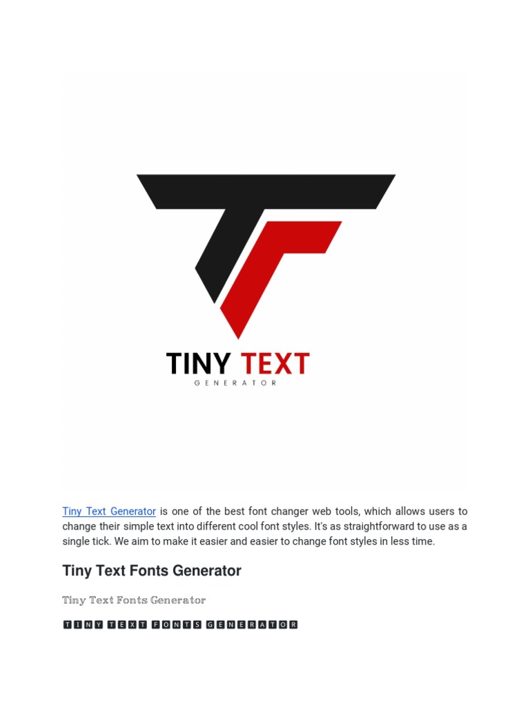 Tiny Text Generator | PDF