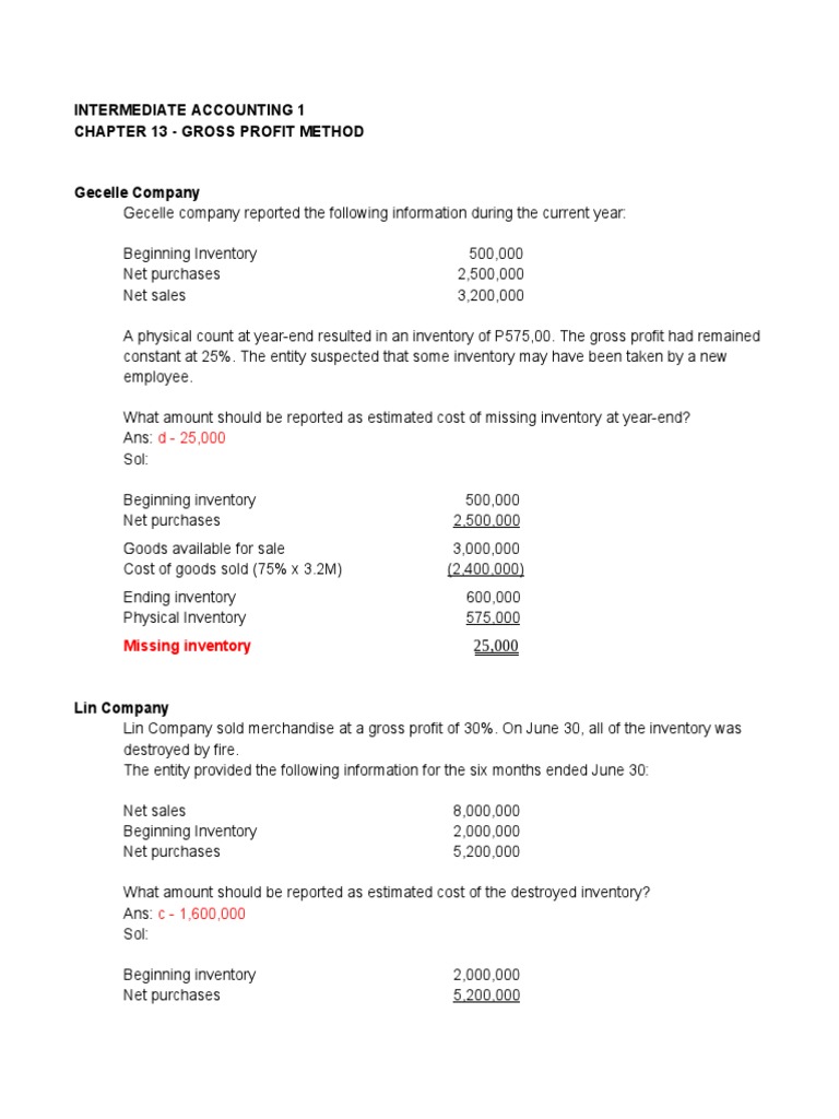 Ia - 13 | PDF | Cost Of Goods Sold | Inventory Valuation
